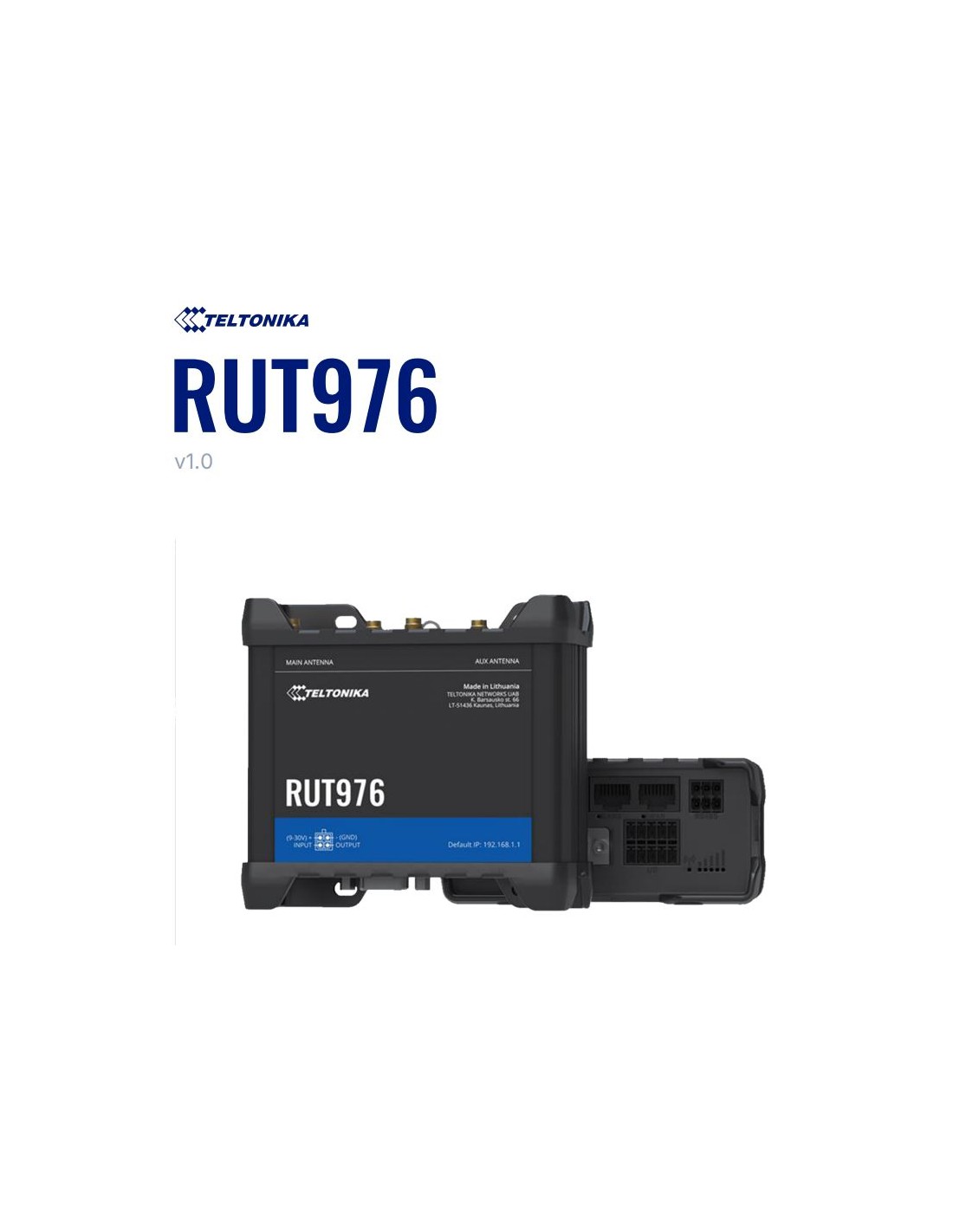 Teltonika · Router · RUT976 · Redcap 5G Router